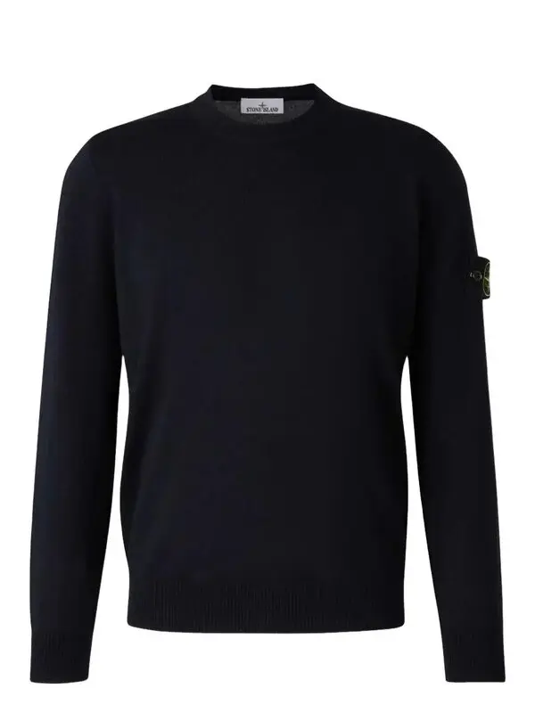 Stone Island Lightweight Wool Crew Neck Pullover - Blue