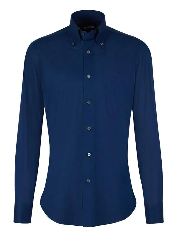 FRAY Camisa Algodón Piqu - Navy Blue