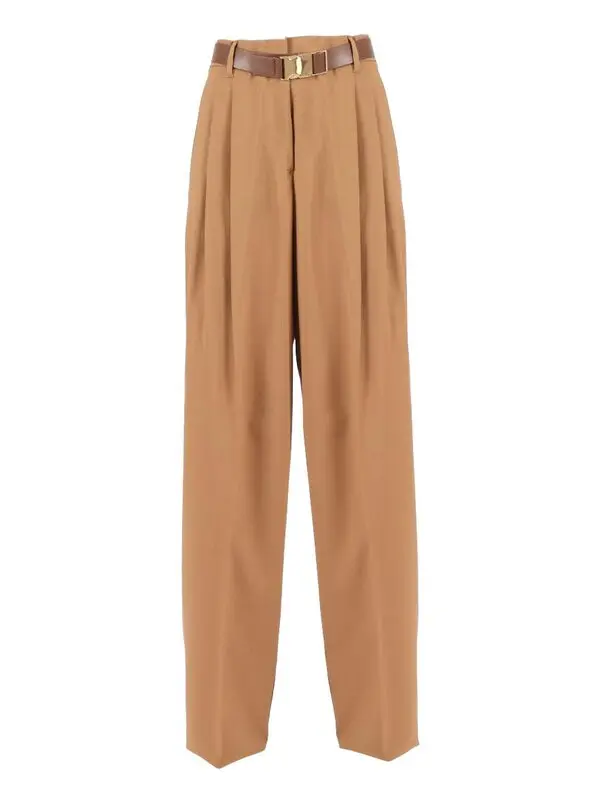 MAX MARA STUDIO Wide Leg Trousers - Brown