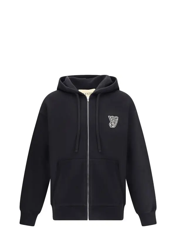 Valentino Garavani Cotton Hoodie - Black