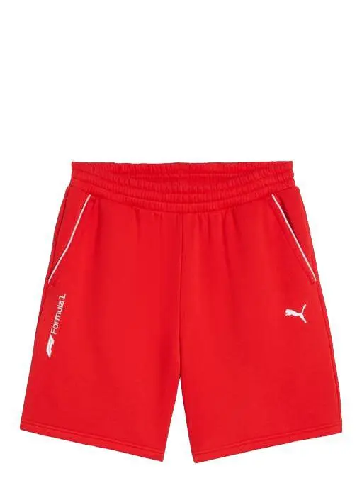 PUMA Formula 1® Essential Logo Fleece Sweat Shorts - Pop Red