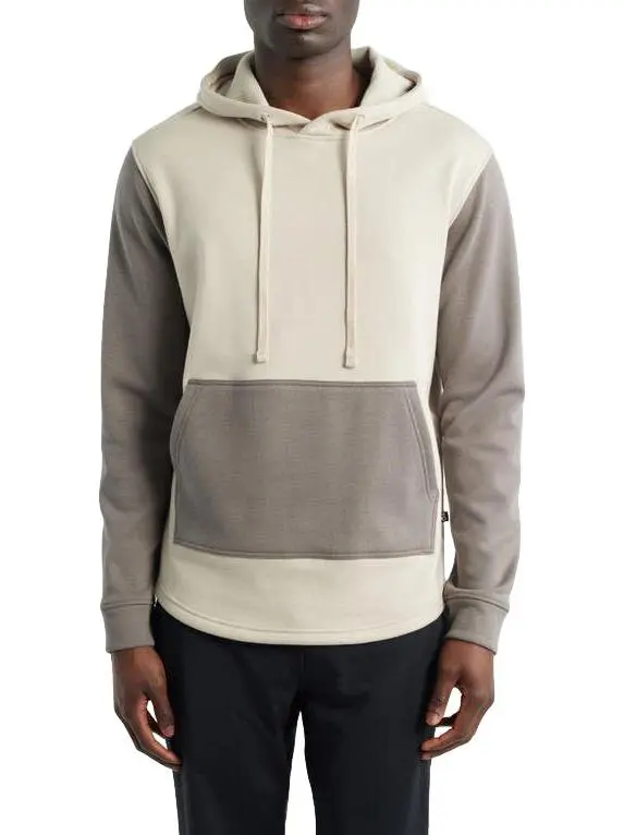 SWANNIES Colorblock Fleece Hoodie - Oatmeal