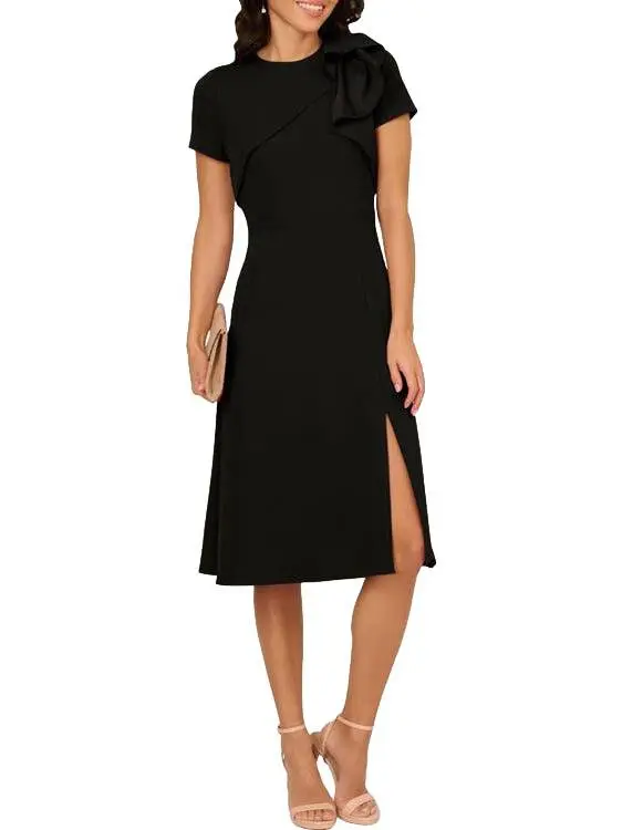 Adrianna Papell Ruffle Sheath Dress - Black