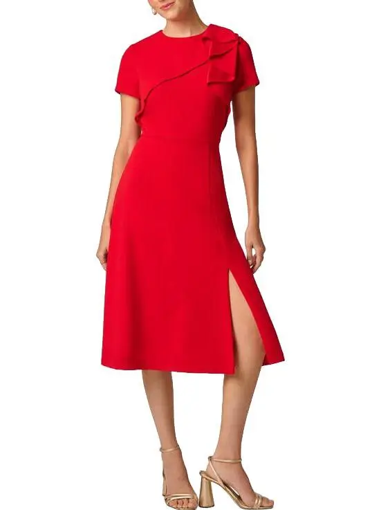 Adrianna Papell Ruffle Sheath Dress - Red