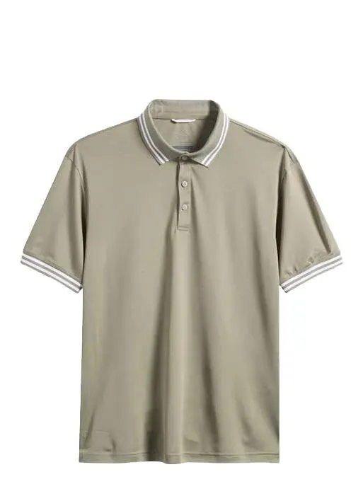 SWANNIES Thatcher Tipped Performance Polo - Olive