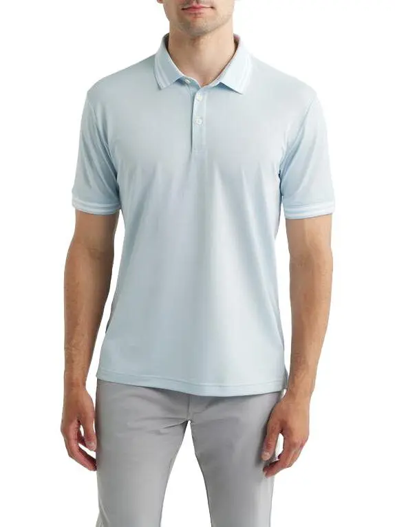 SWANNIES Thatcher Tipped Performance Polo - Sky