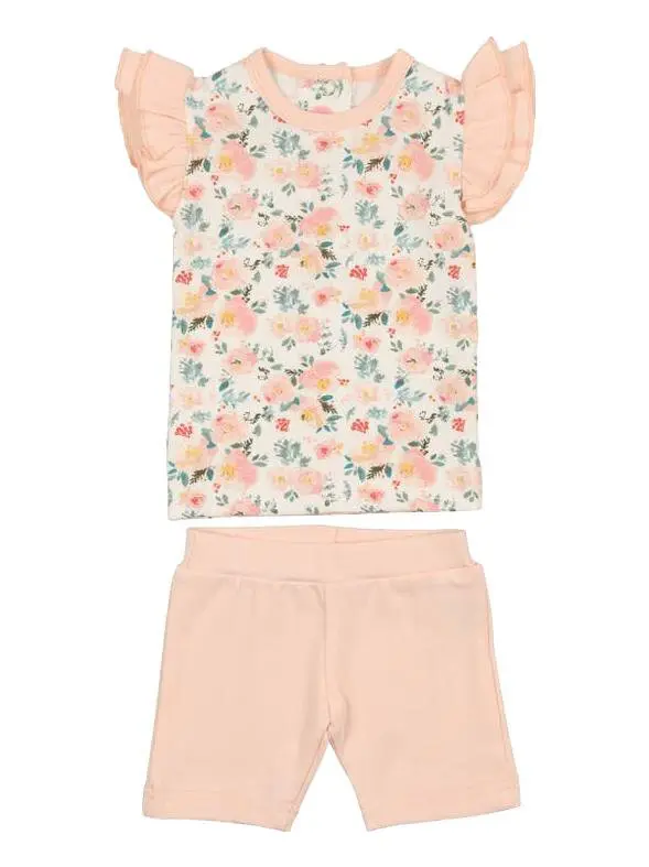 MANIÈRE Floral Print Top And Shorts Set - White Multi