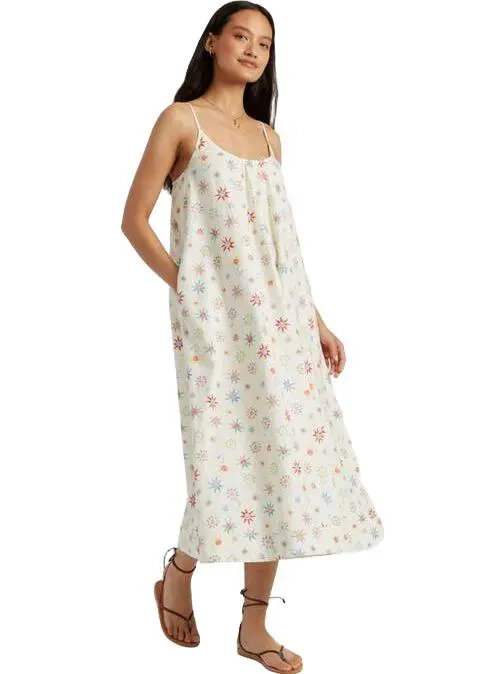 Chinti & Parker Linen-cotton Etoile Sundress - Cream