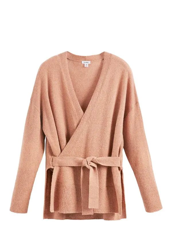 Cuyana Wrap Sweater - Apricot