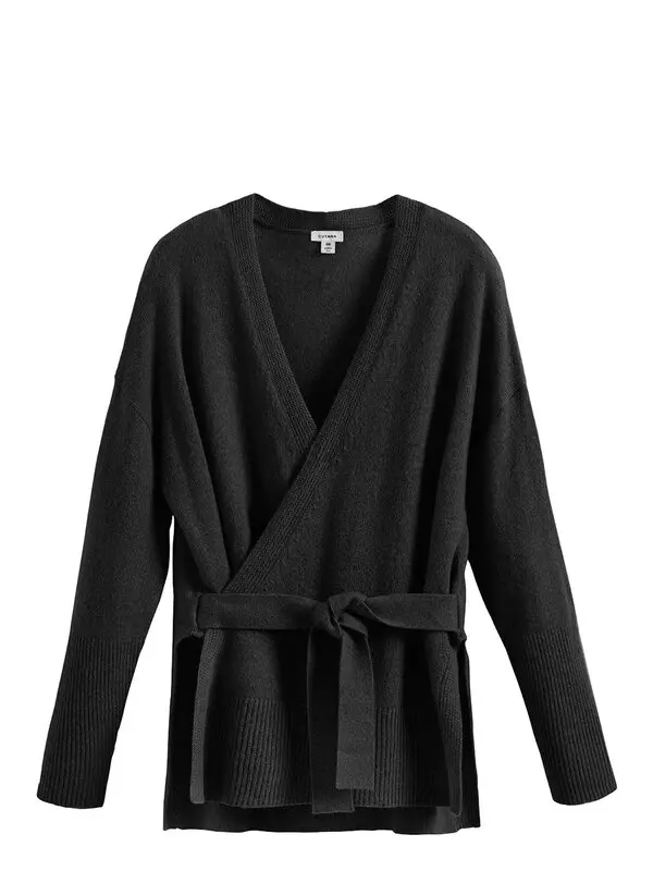 Cuyana Wrap Sweater - Black
