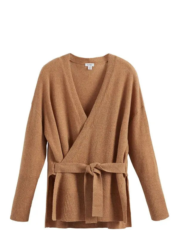 Cuyana Wrap Sweater - Camel