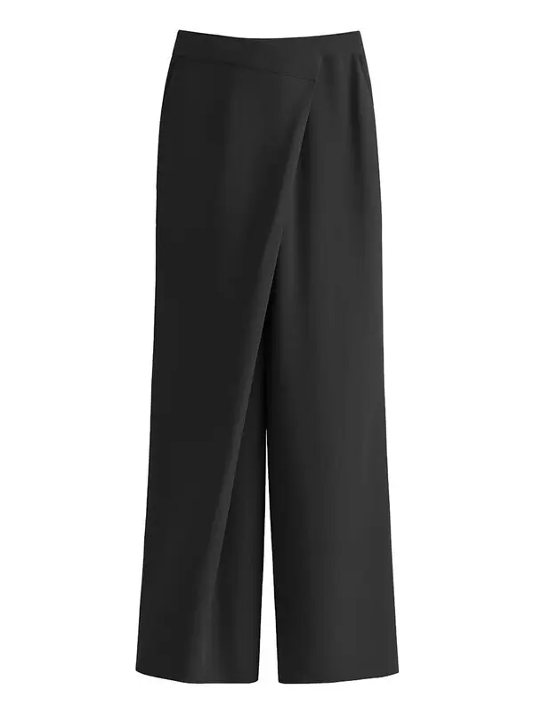 Cuyana Silk Overlay Pant - Black
