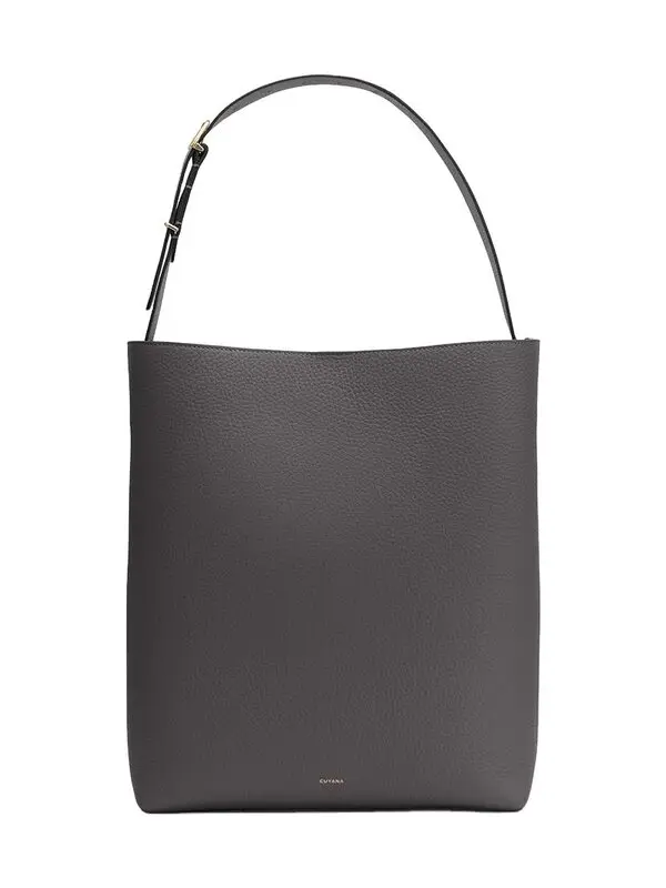 Cuyana Linea Leather Tote - Charcoal