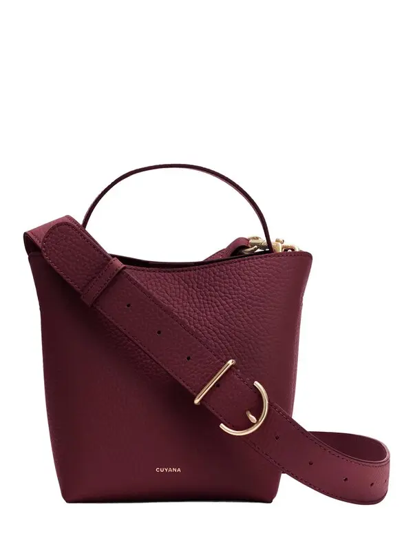 Cuyana Mini Linea Bucket Bag - Cherry
