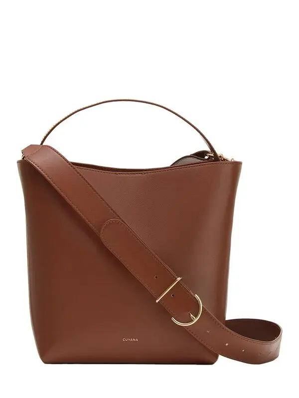Cuyana Linea Bucket Bag - Dark Chestnut