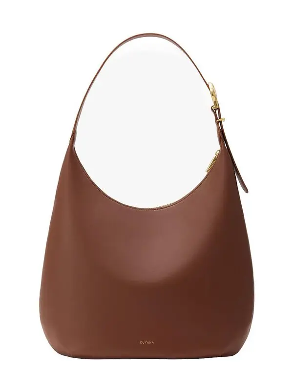 Cuyana Oversized Celestia Shoulder Bag - Dark Chestnut