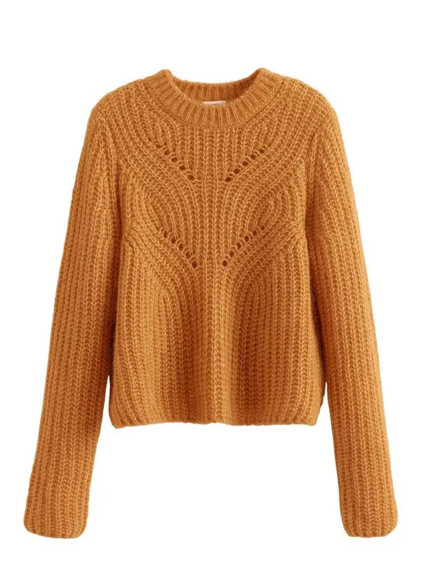Cuyana Alpaca Wool Crewneck Sweater - Turmeric