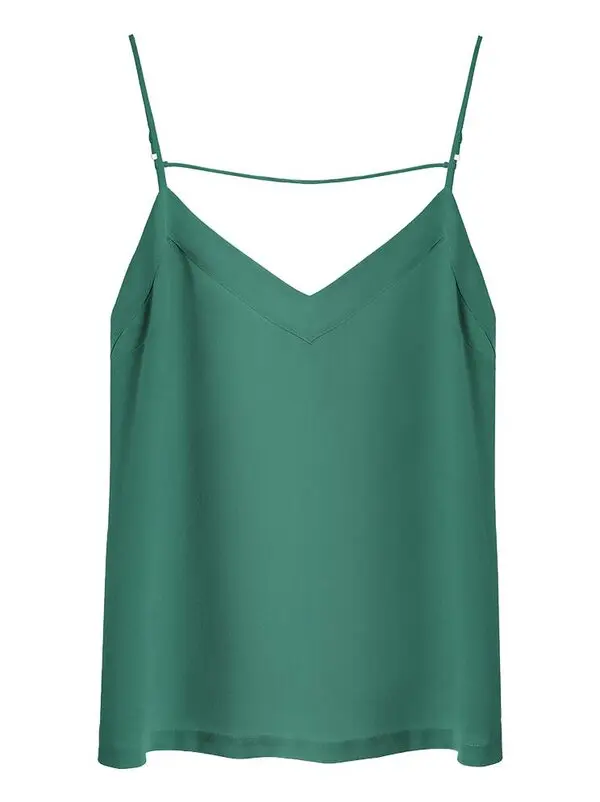 Cuyana Silk Cami Top - Sea Green
