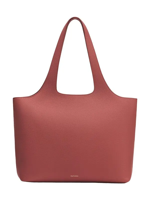Cuyana Zipper Tote 16-inch Bag - Dark Terracotta