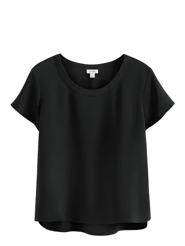 Cuyana Silk T-shirt - Black