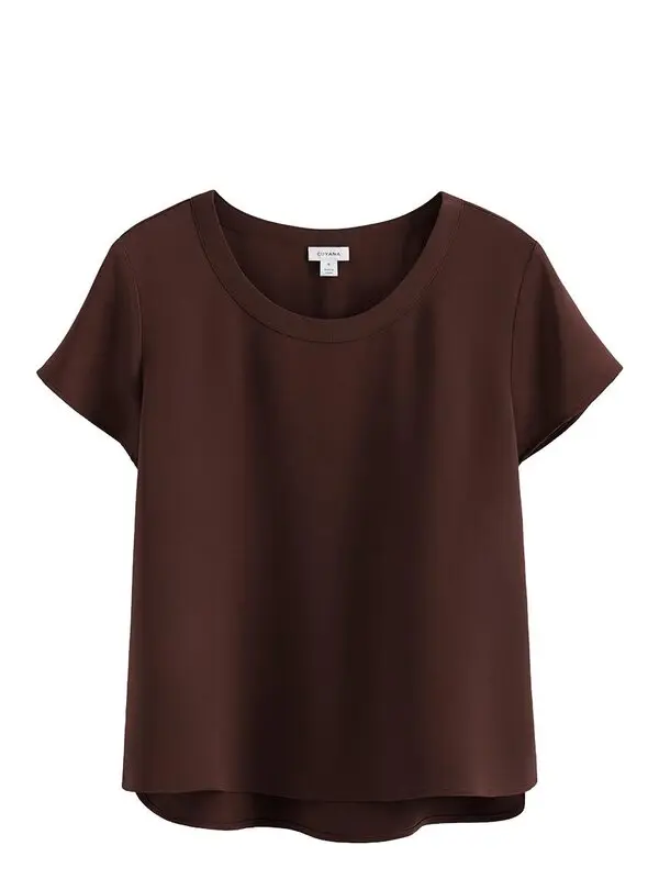 Cuyana Silk T-shirt - Fondant