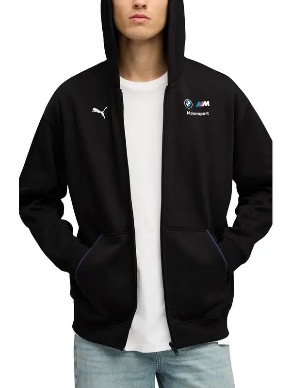 PUMA X Bmw M Motorsport Graphic Zip-up Hoodie - Puma Black