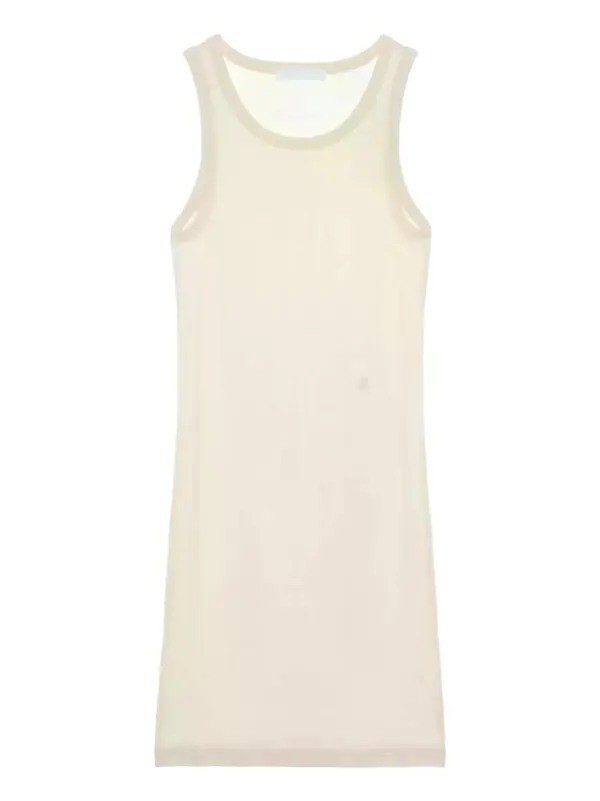 Helmut Lang Fine-ribbed Tank Minidress - Neutrals