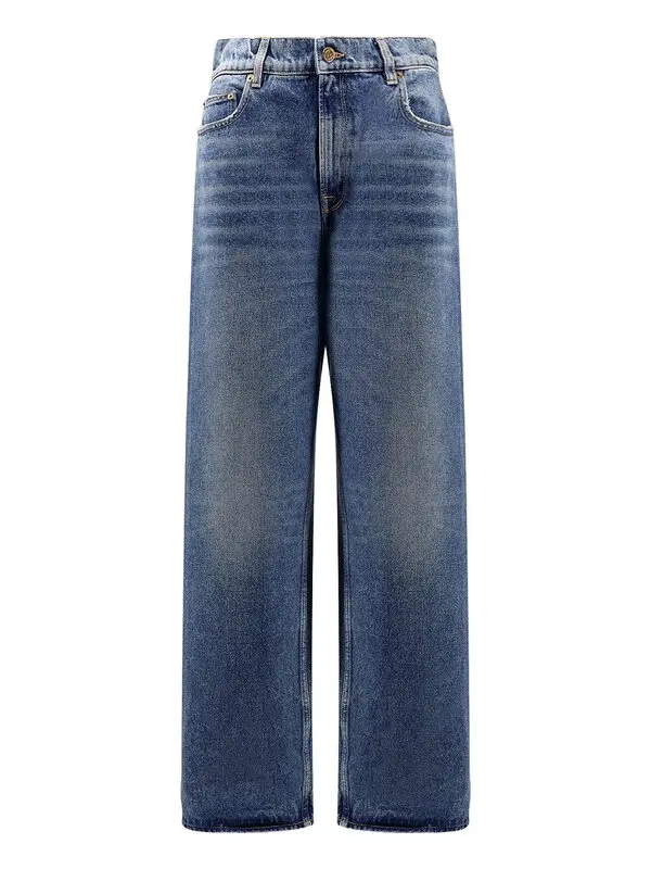 GOLDEN GOOSE Kim Straight Leg Jeans - Blue