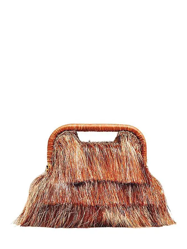 Poolside The Flamands Mi Raffia Bag - Disco