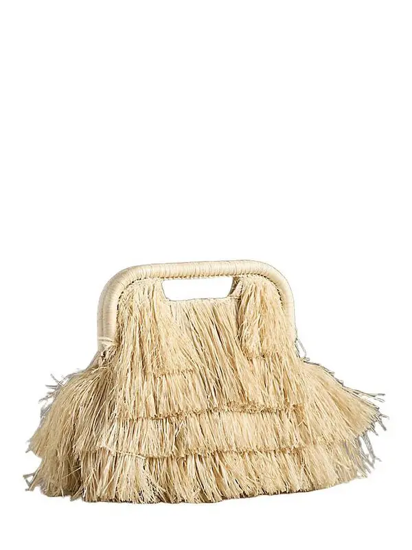 Poolside The Flamands Mi Raffia Bag - Natural