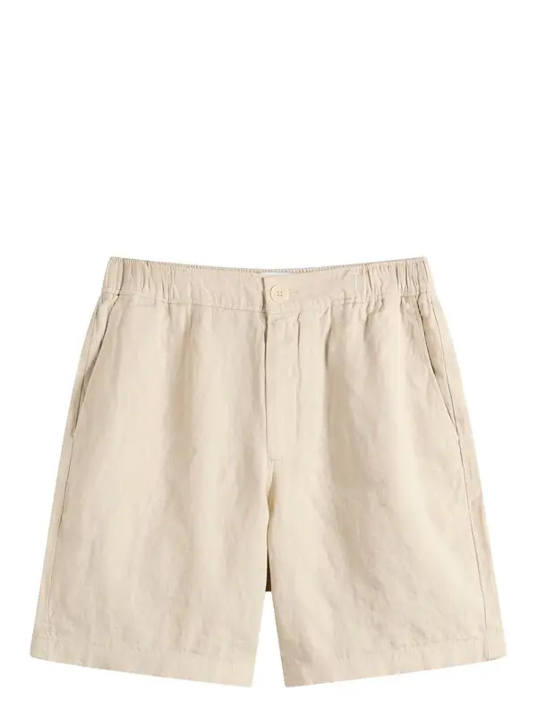 WAX LONDON Kurt Washed Linen Shorts - Beige