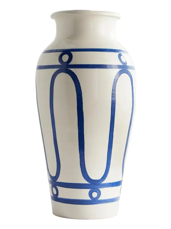 Themis Z The Serenity Painted Ceramic Vase - Blue