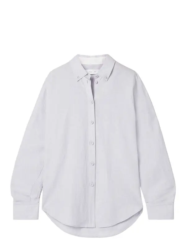 Proenza Schouler White Label Caroline Striped Oxford Shirt - Blue