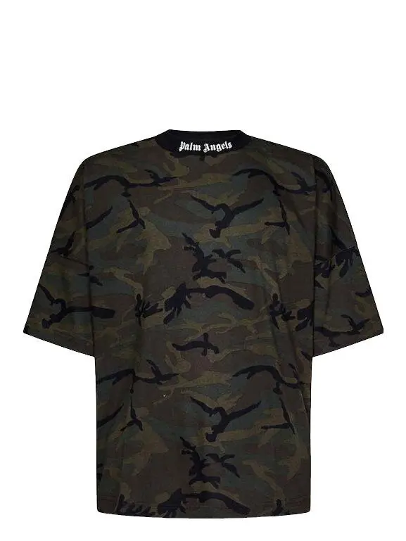 Palm Angels Camo Classic Logo Over T-shirt - Khaki