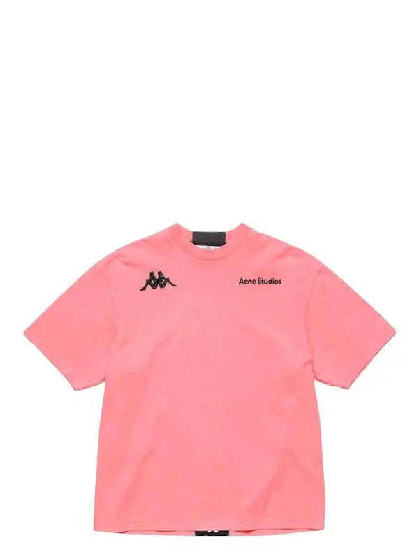 Acne Studios X Kappa Short Sleeve Logo T-shirt - Neon Pink
