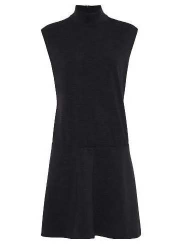 Brunello Cucinelli Mini Dress With Monili - Anthracite