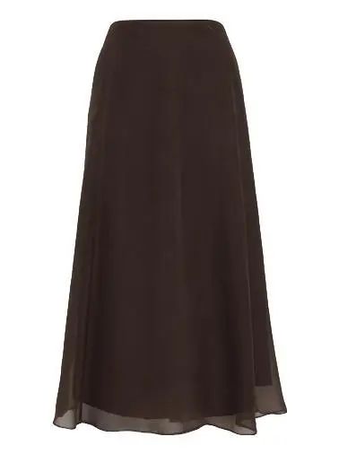 Brunello Cucinelli Circle Skirt - Cocoa
