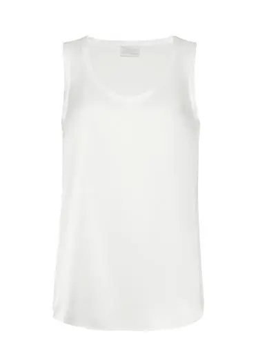 Brunello Cucinelli Satin Top - White