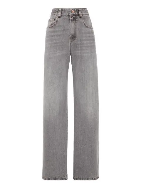 Brunello Cucinelli Contemporary Loose Trousers - Grey Denim