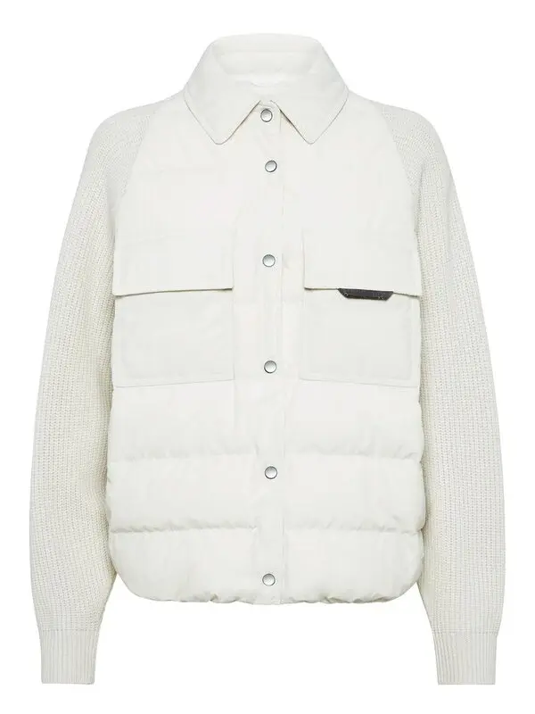 Brunello Cucinelli Cotton Down Jacket - Ivory