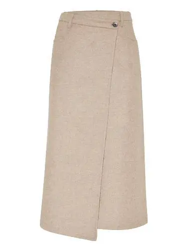 Brunello Cucinelli Hand-finished Virgin Wool Skirt - Rope
