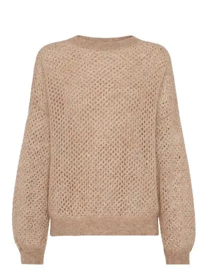 Brunello Cucinelli Mesh Sweater - Hazelnut