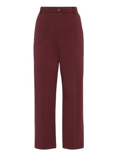 Brunello Cucinelli Cropped French Terry Trousers - Amaranth