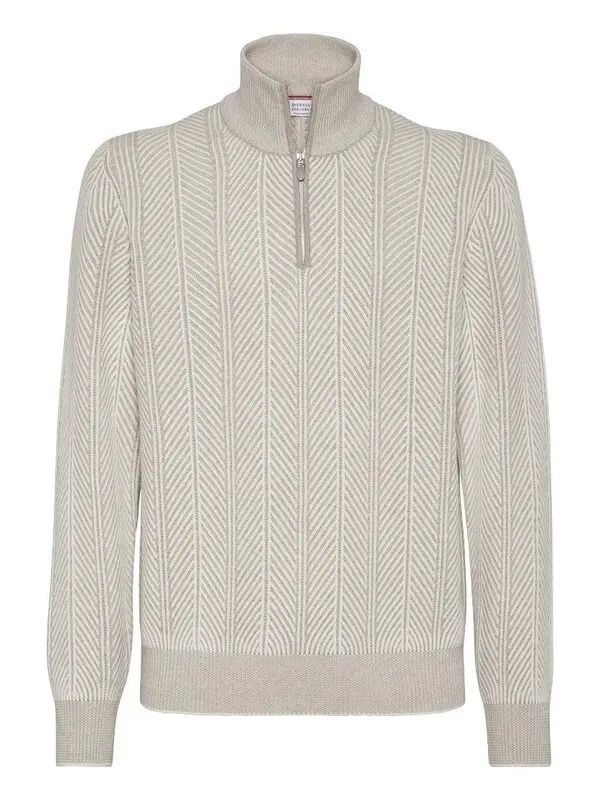 Brunello Cucinelli Vanisé Cashmere Sweater - Buff