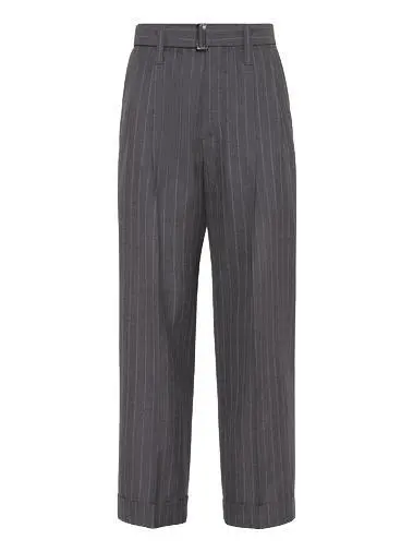 Brunello Cucinelli Baggy Sartorial Trousers - Lead