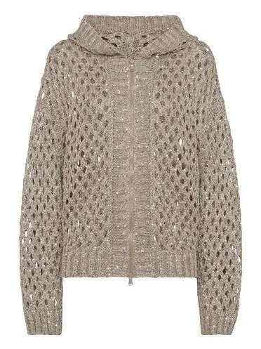 Brunello Cucinelli Net Cardigan - Warm Beige