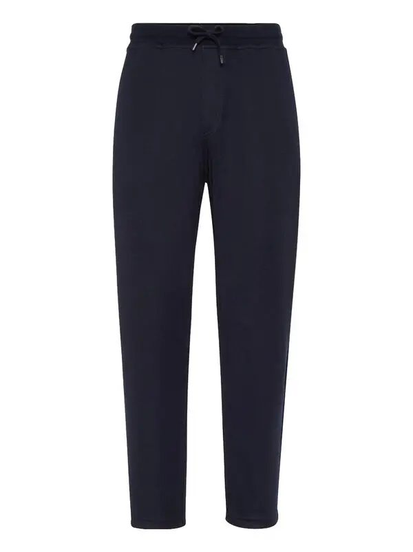 Brunello Cucinelli French Terry Trousers - Navy Blue