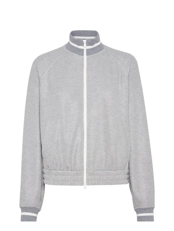 Brunello Cucinelli Sparkling Piqué Sweatshirt - Silver