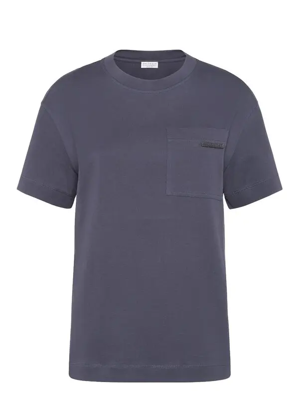 Brunello Cucinelli Cotton Jersey T-shirt - Night