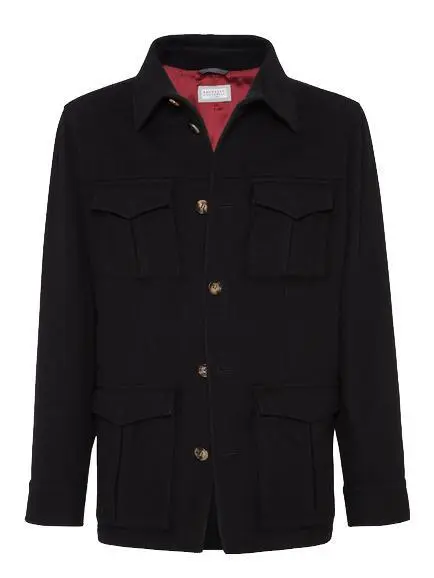Brunello Cucinelli Water-resistant Cashmere Safari Jacket - Black